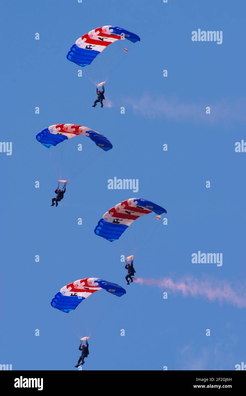 Royal Air Force Falcons Parachute display team Stock Photo - Alamy