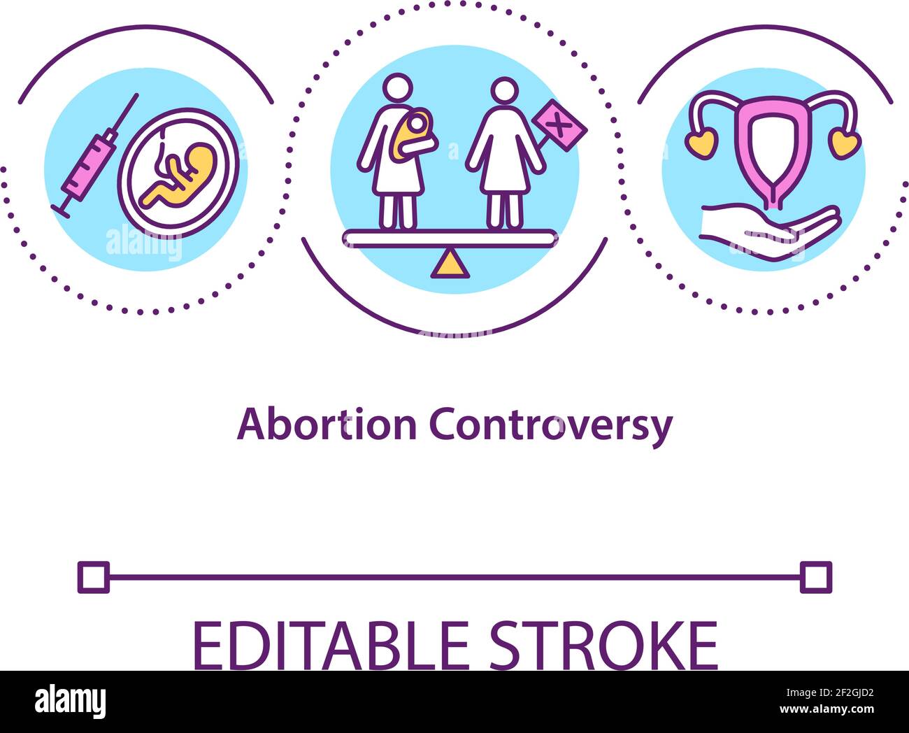 Abortion controversy concept icon Stock Vector Image & Art - Alamy