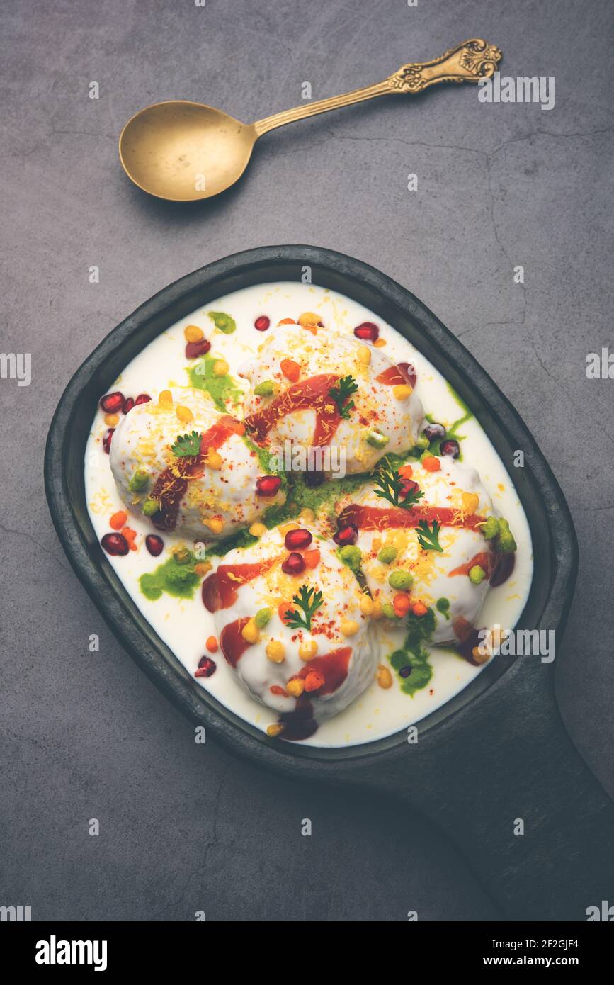 Dahi vada or bhalla is a type of chaat originating from the Indian and ...