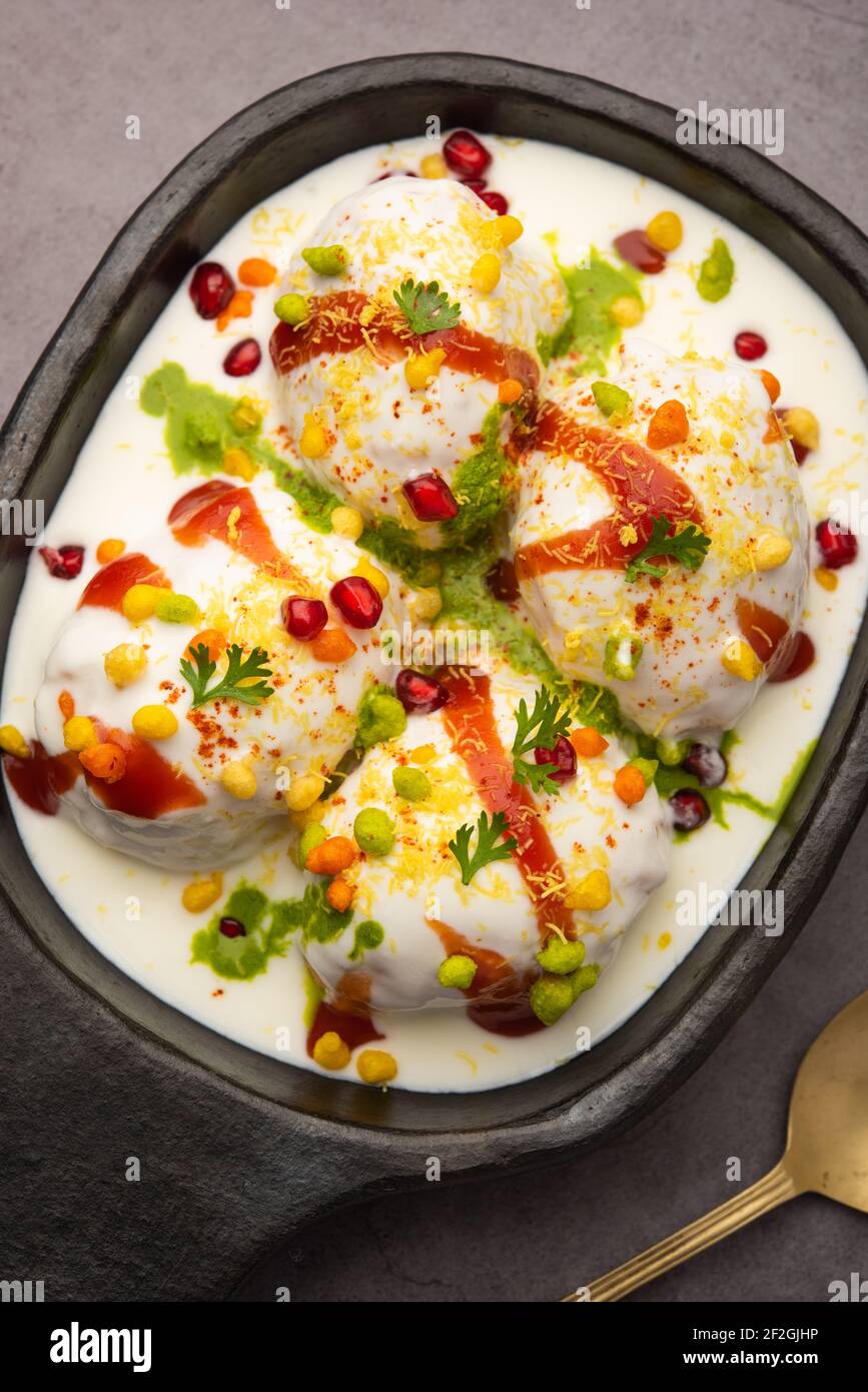 Dahi vada or bhalla is a type of chaat originating from the Indian and ...
