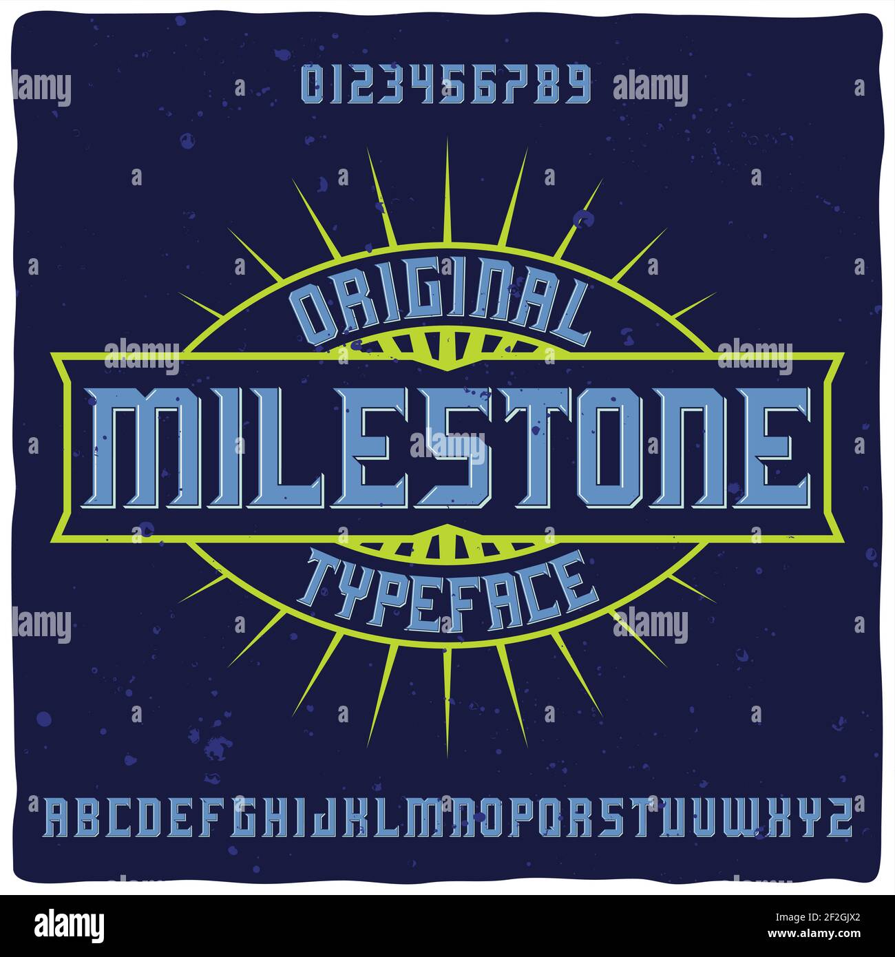 Original label typeface named "Milestone". Good handcrafted font for ...