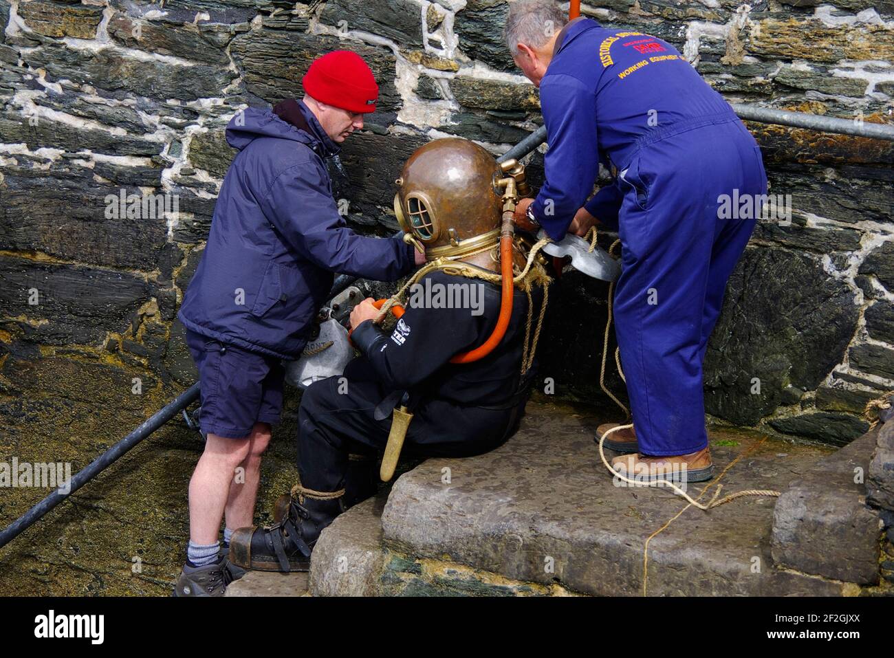 Historic Diving Club Demonstration Stock Photo - Alamy