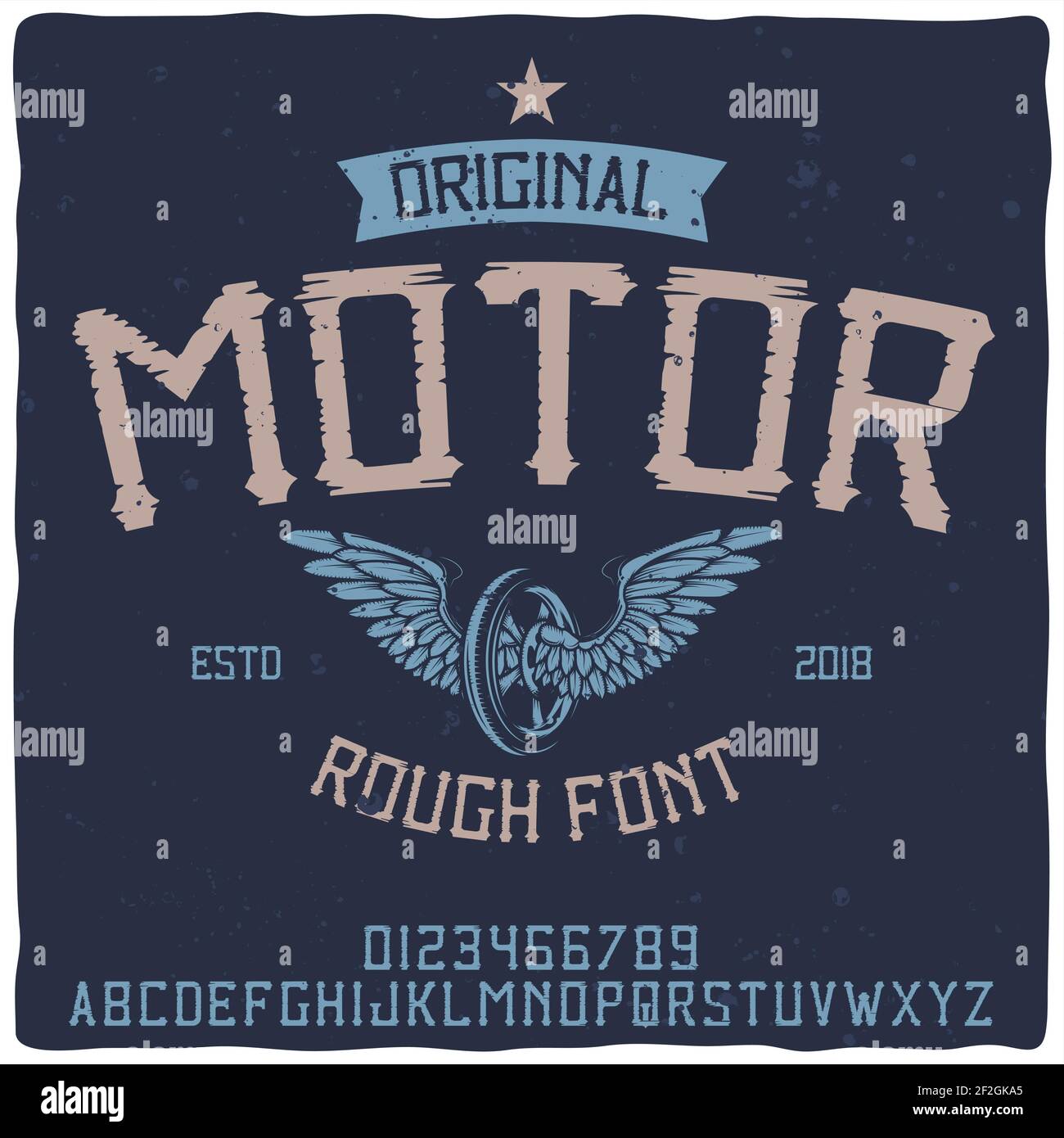 Original label typeface named "Motor". Good handcrafted font for any ...