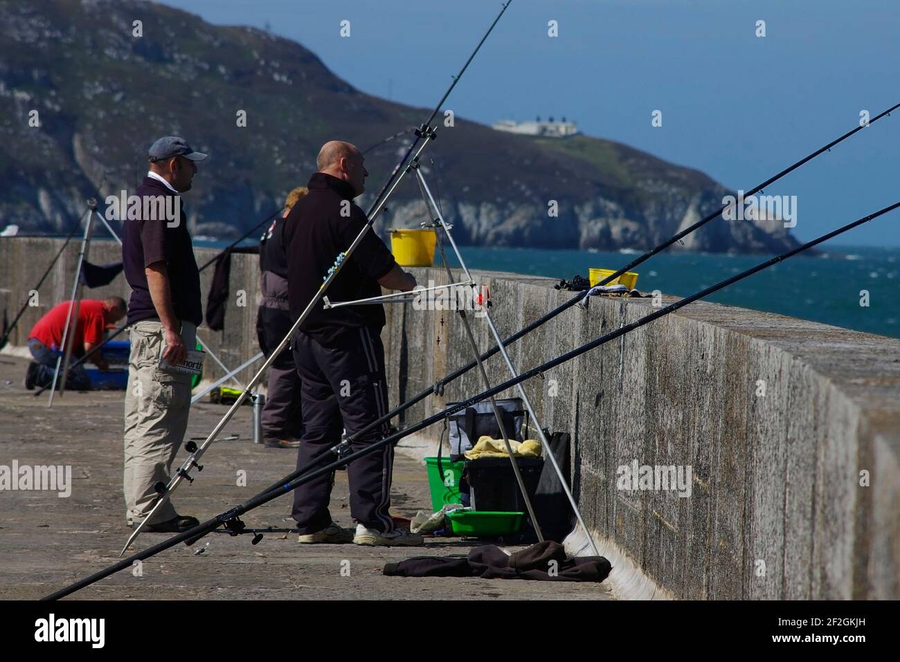 Sea Fishing, Holyhead Stock Photo - Alamy