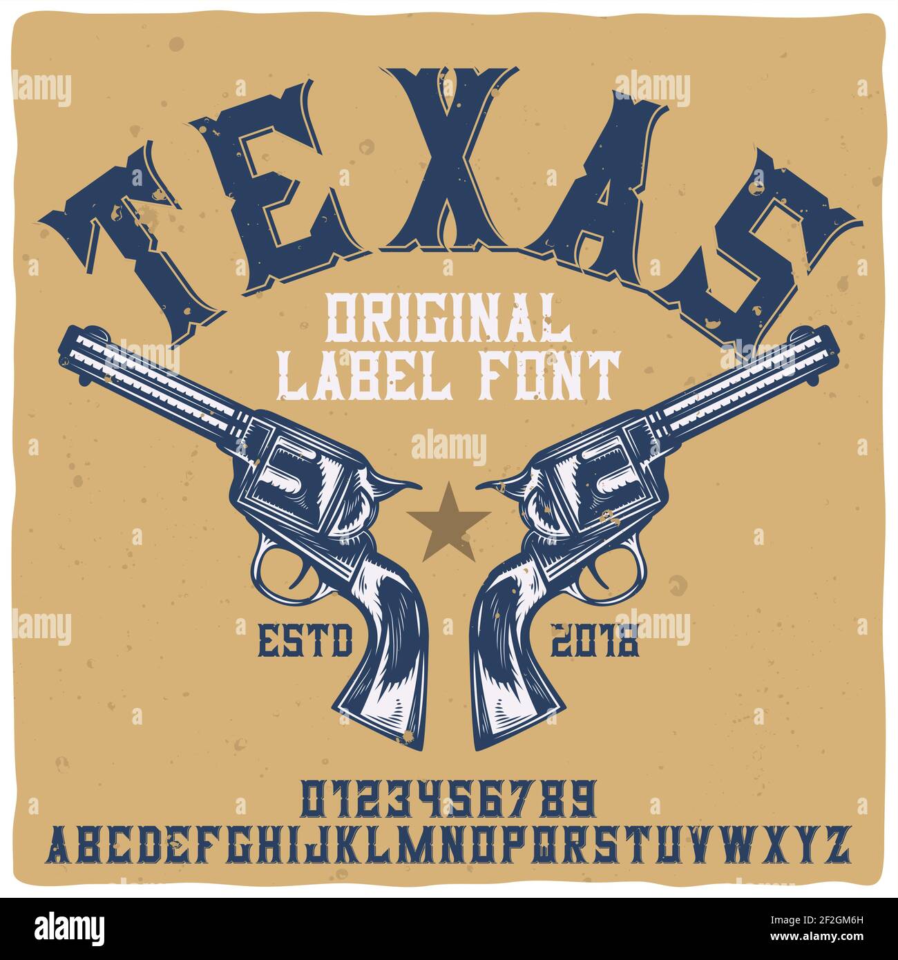 Original label typeface named "Texas". Good handcrafted font for any ...