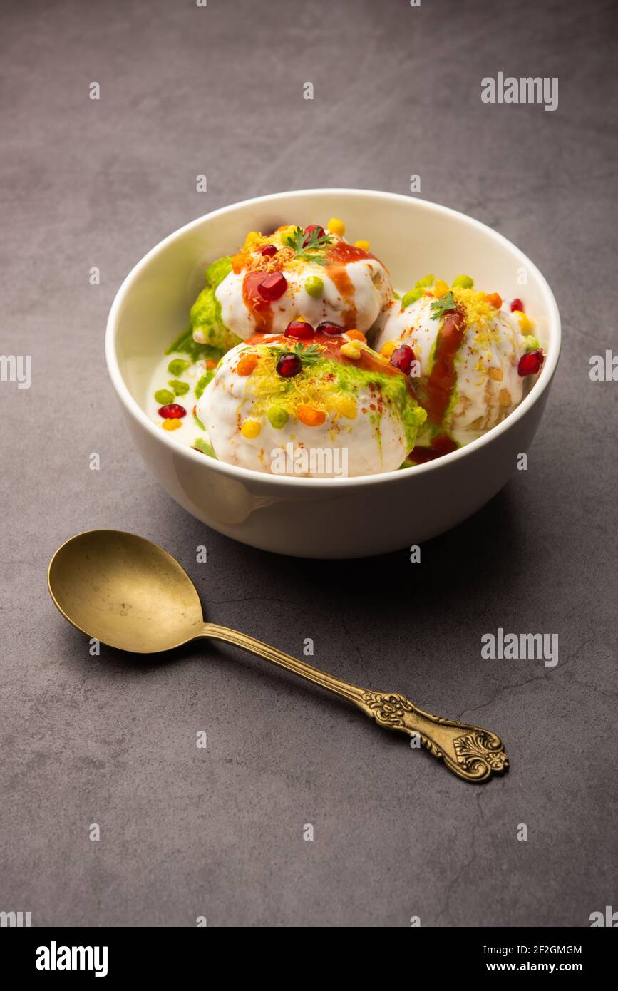 Dahi vada or bhalla is a type of chaat originating from the Indian and ...