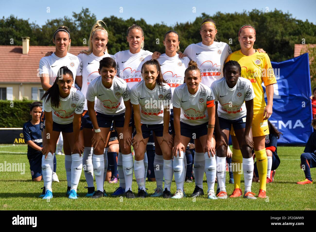 The players of MHSC ahead of the Women's French Championship D1 ...