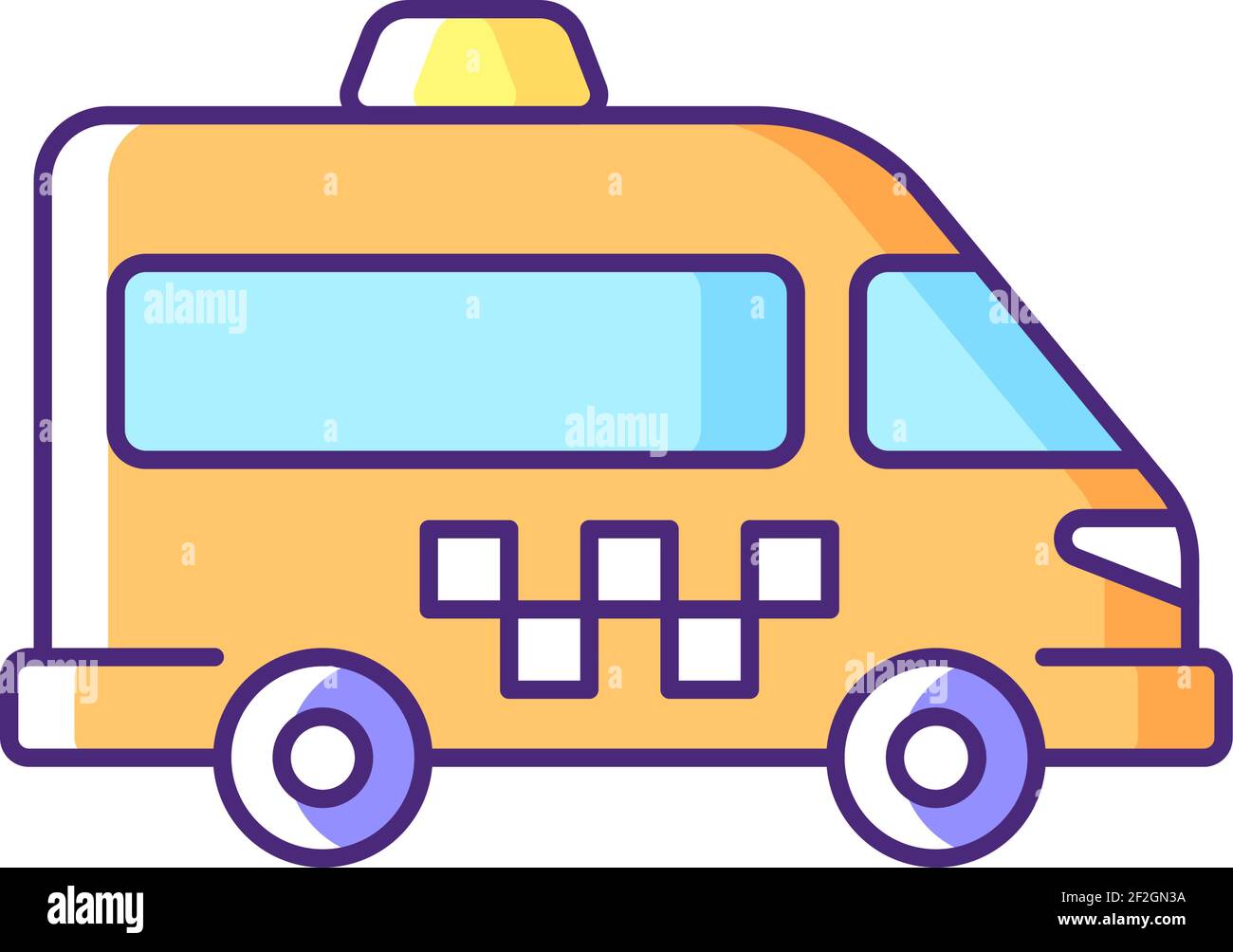 Shuttle buses RGB color icon Stock Vector Image & Art - Alamy