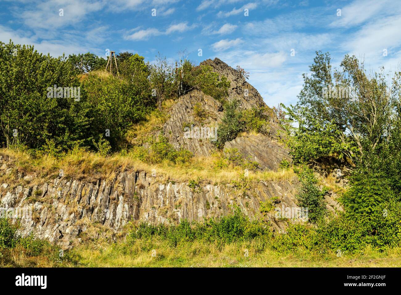 Europe, Poland, Lower Silesia, Czartowska Skala / Spitzberg - extinct ...