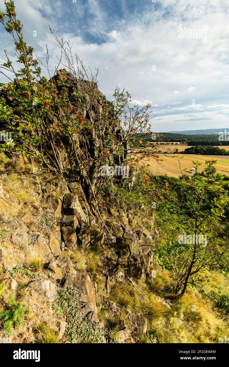 Europe, Poland, Lower Silesia, Czartowska Skala / Spitzberg - extinct ...