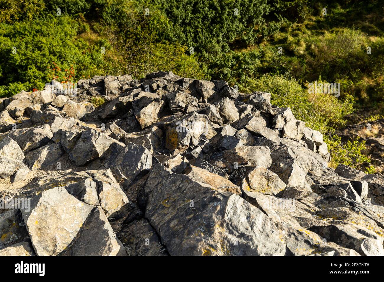 Europe, Poland, Lower Silesia, Czartowska Skala / Spitzberg - extinct ...