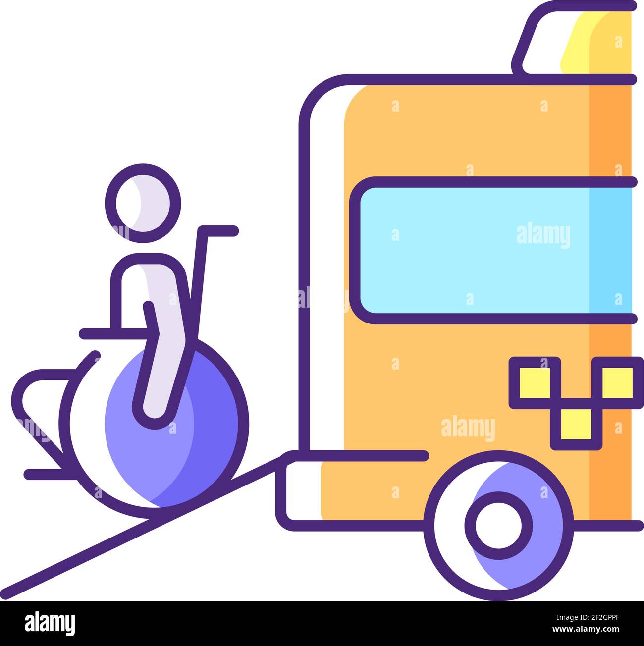 Wheelchair van RGB color icon Stock Vector Image & Art - Alamy