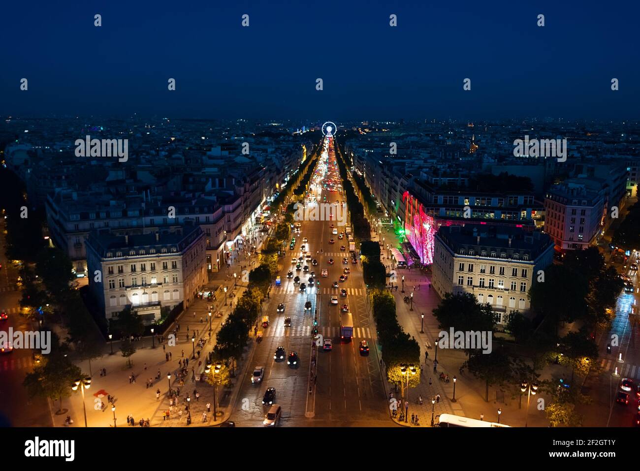 Champs elysees avenue aerial hi-res stock photography and images - Alamy