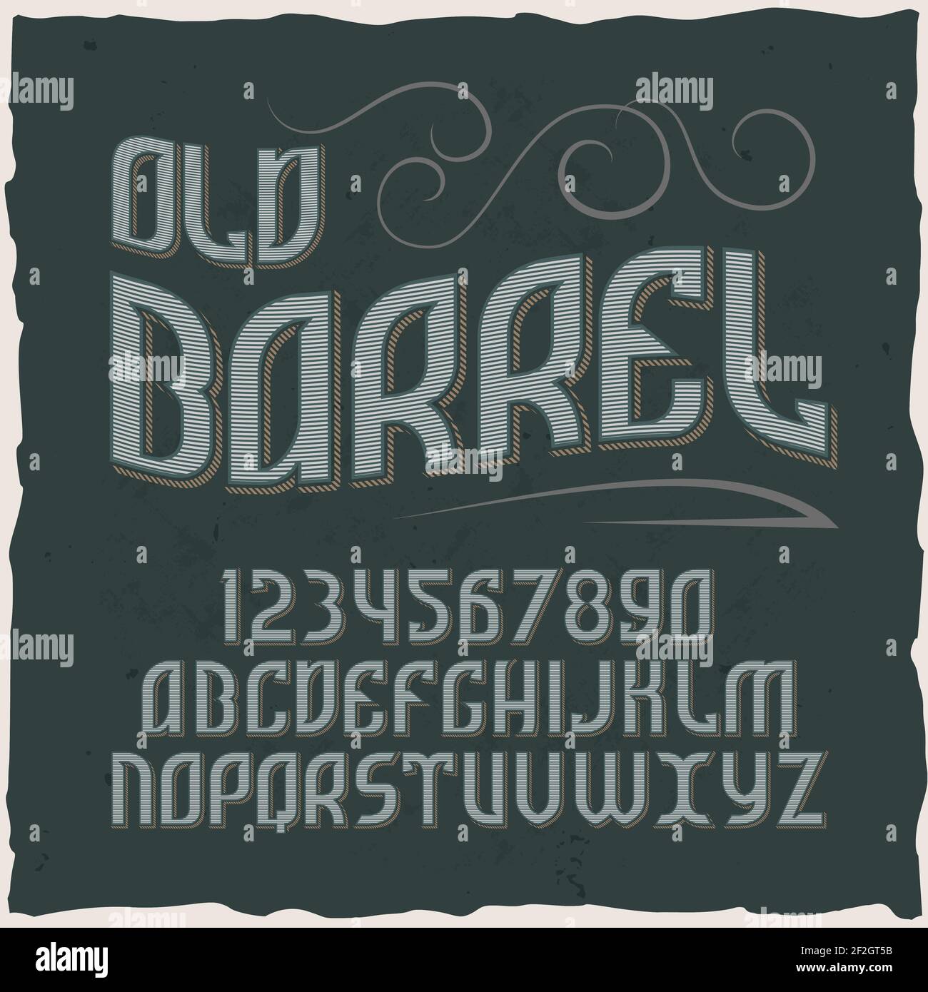 Original label typeface named "Old Barrel". Good handcrafted font for ...
