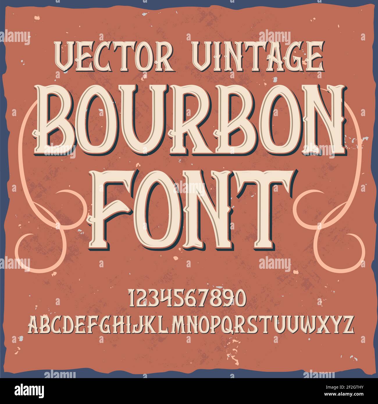 Original label typeface named "Bourbon". Good handcrafted font for any ...