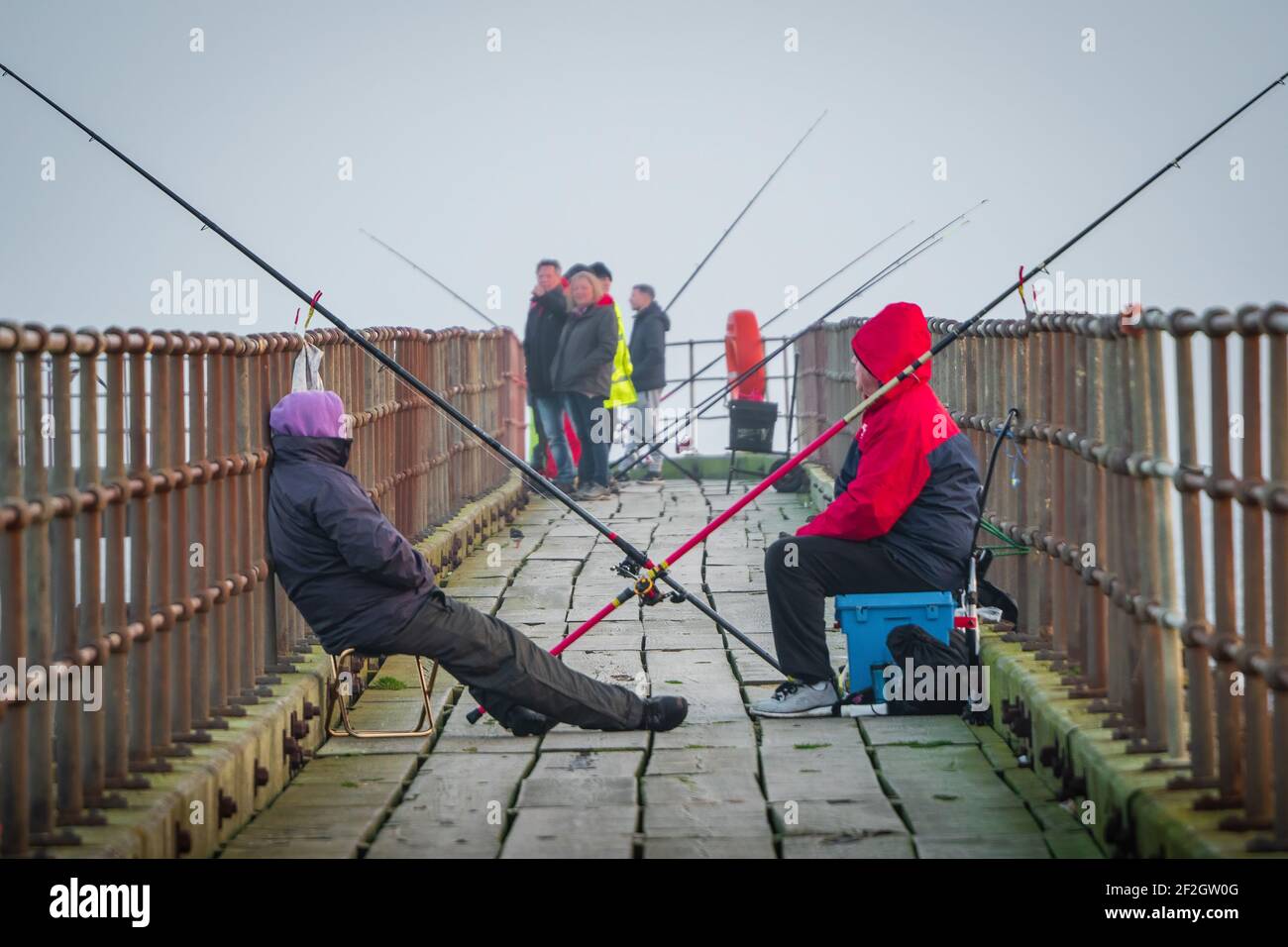 Fishermen on blyth pier hi-res stock photography and images - Alamy