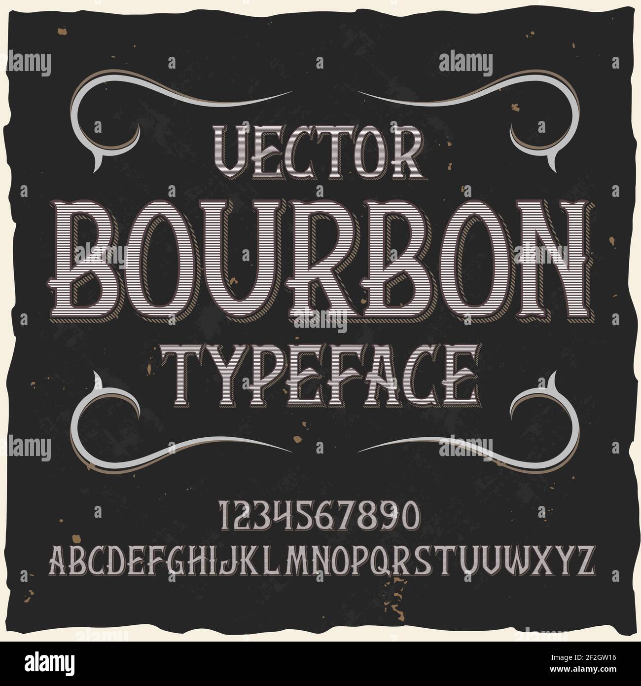 Whiskey font title Stock Vector Images - Alamy