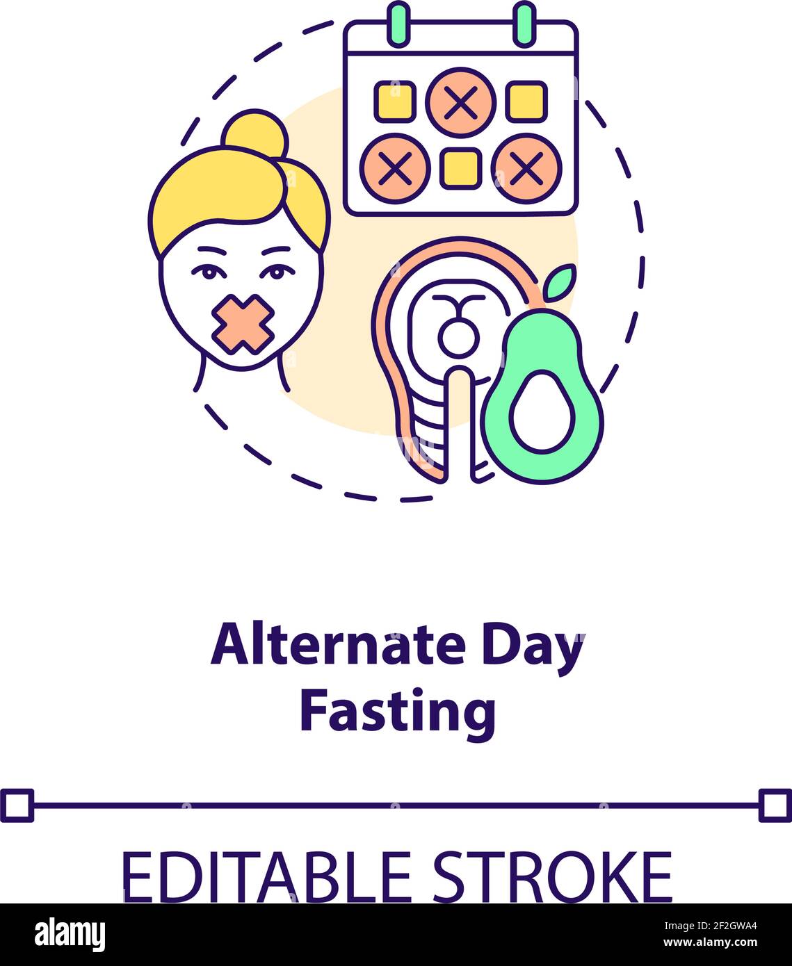 Alternate day fasting concept icon Stock Vector Image & Art - Alamy