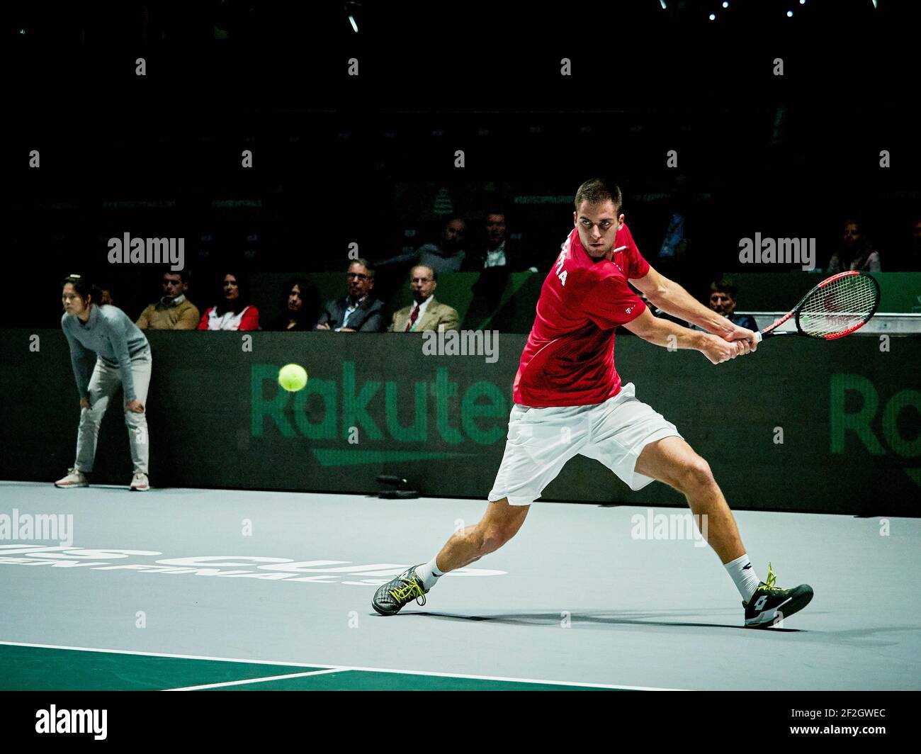 Russia vs Croatia, Borna Gojo of Croatia during the Davis Cup 2019 ...