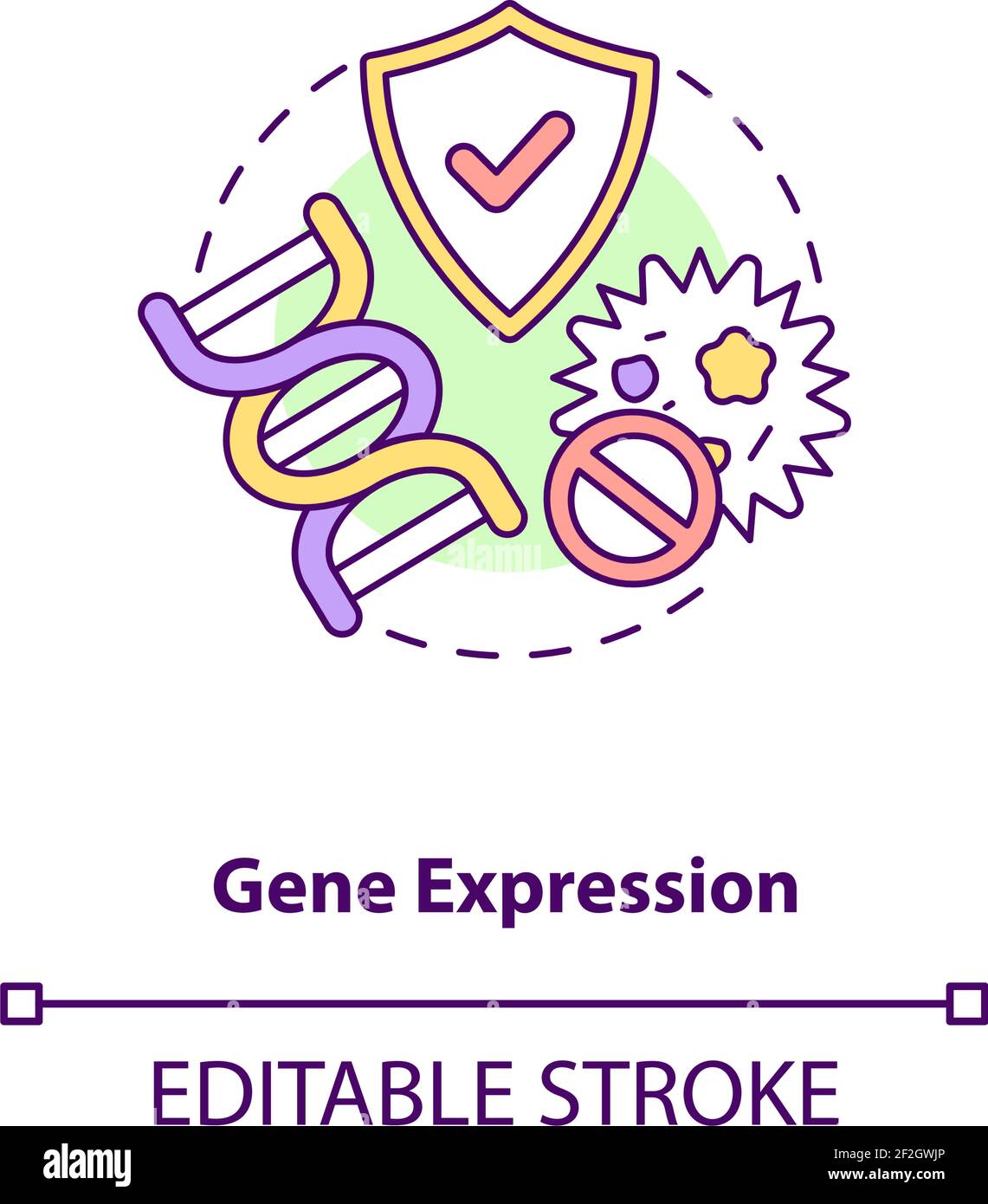 Gene expression concept icon Stock Vector Image & Art - Alamy