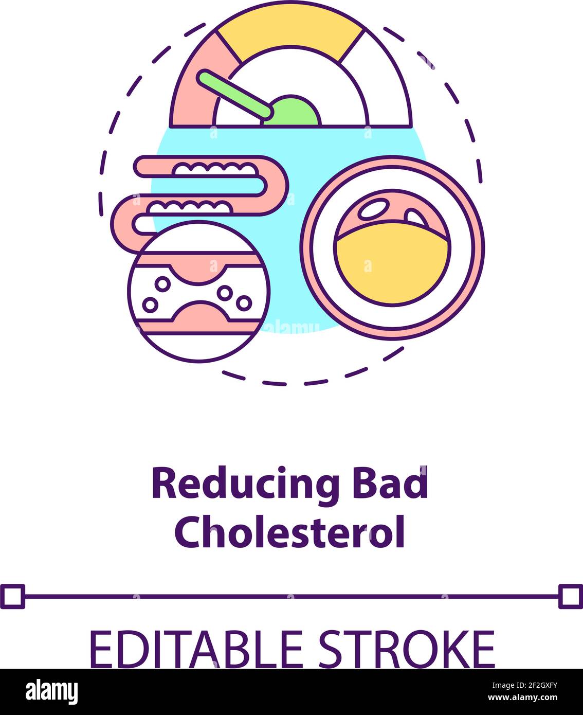 Reducing bad cholesterol concept icon Stock Vector Image & Art - Alamy