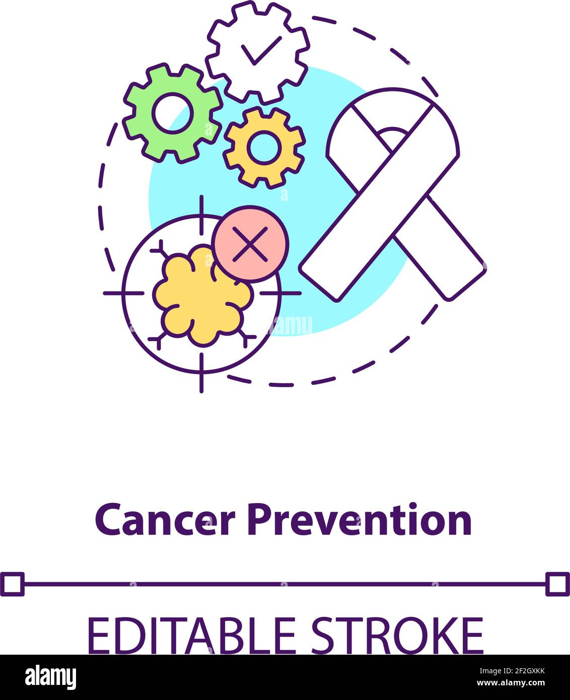 Cancer prevention concept icon Stock Vector Image & Art - Alamy