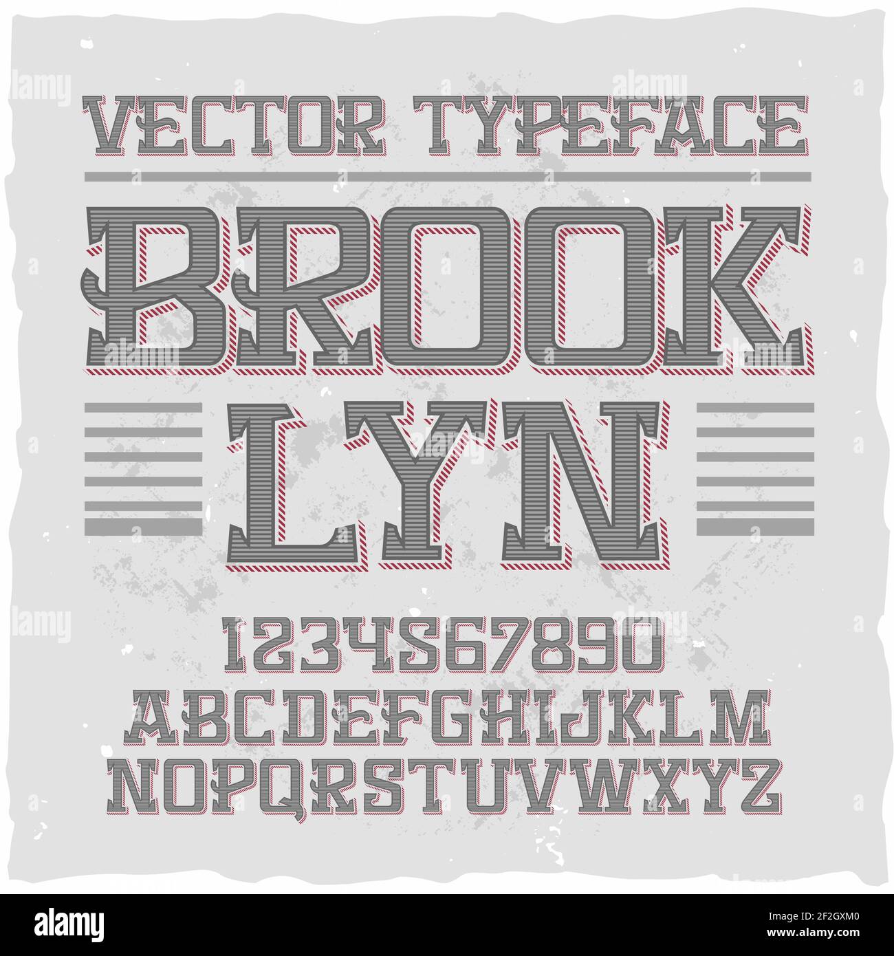 Original label typeface named "Brook LYN". Good handcrafted font for ...
