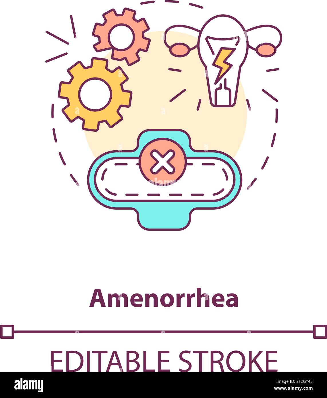 Amenorrhea concept icon Stock Vector Image & Art - Alamy