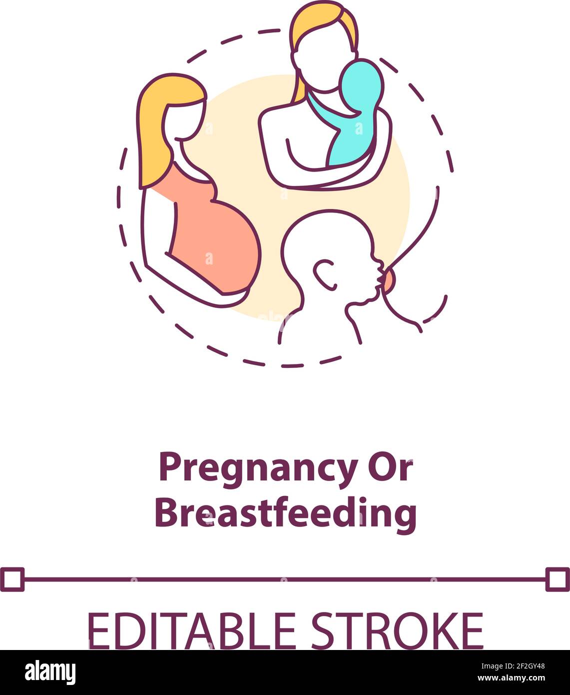 Pregnancy or breastfeeding concept icon Stock Vector Image & Art - Alamy