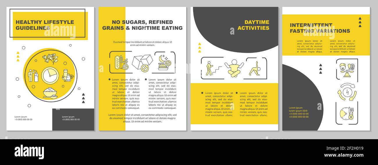 Lifestyle guidelines brochure template Stock Vector Image & Art - Alamy