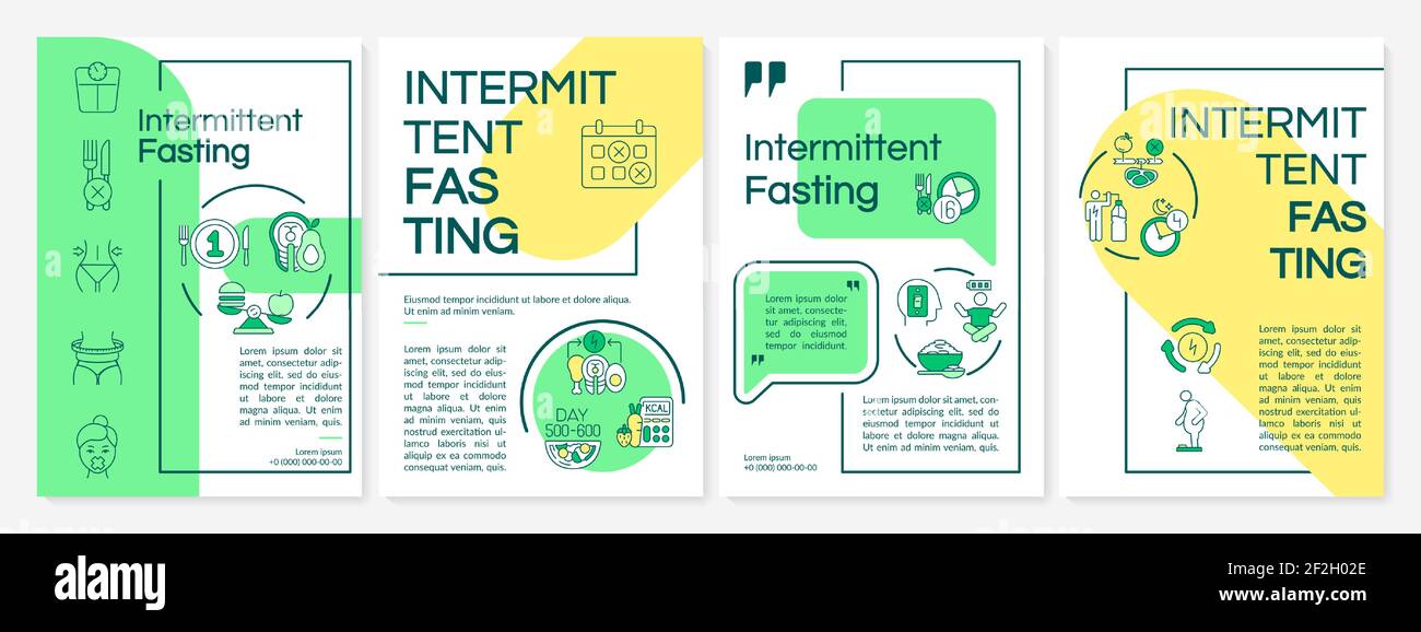 Intermittent fasting diet brochure template Stock Vector Image & Art ...