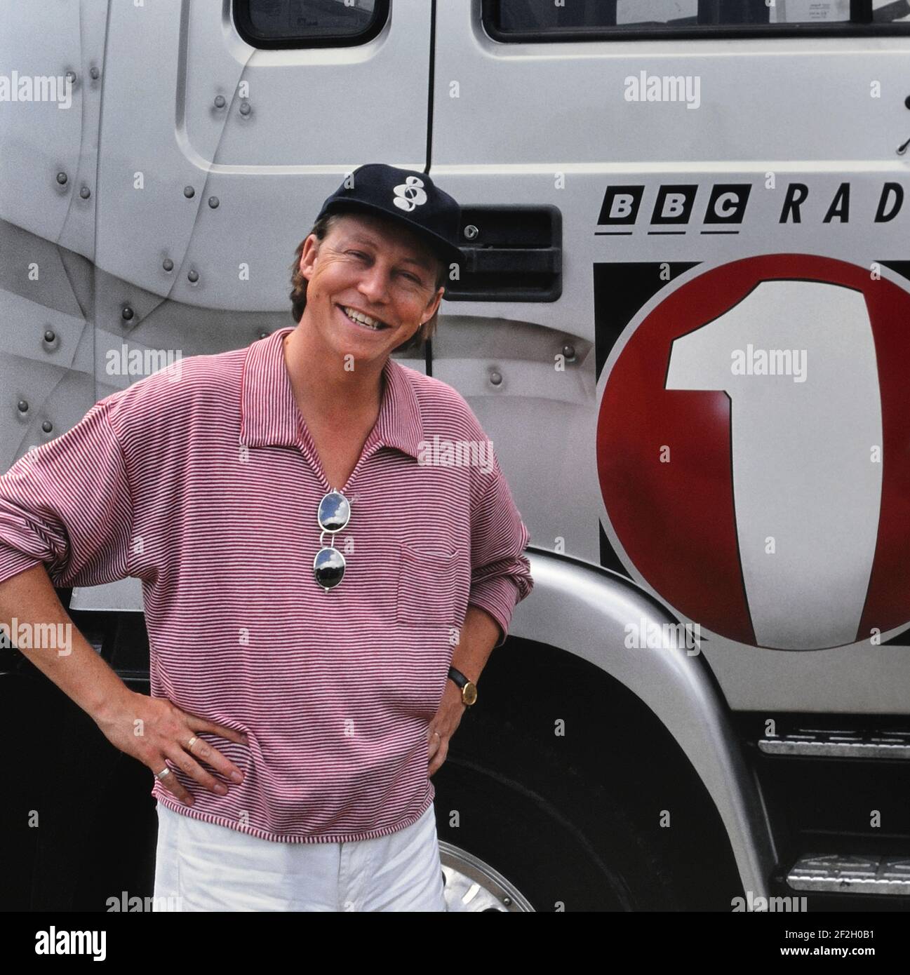 Portrait of radio presenter & broadcaster Simon Mayo at the Radio 1 ...