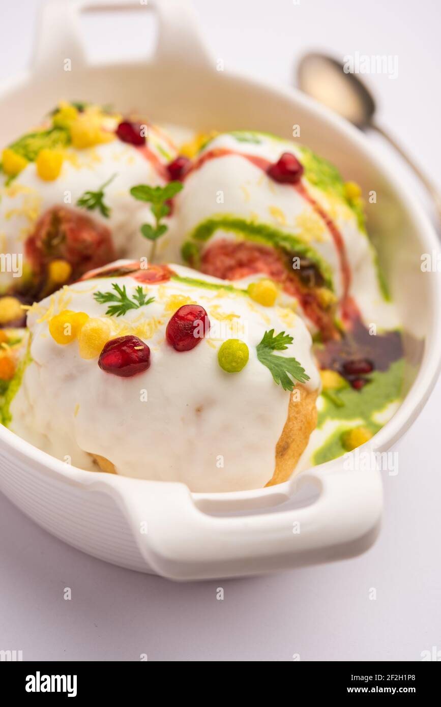 Dahi vada or bhalla is a type of chaat originating from the Indian and ...