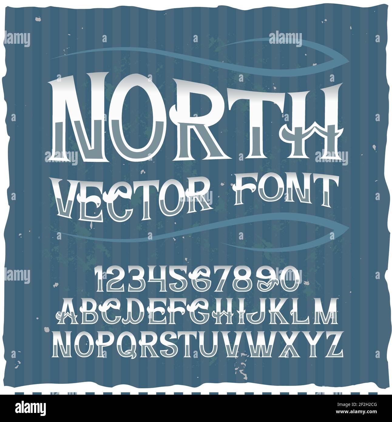 Original label typeface named "North". Good handcrafted font for any ...