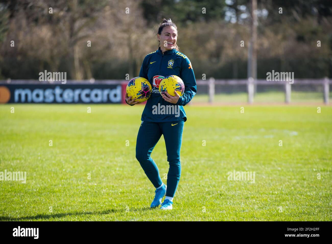 Jucinara of Brazil during the training of the Brazilian women's team ...