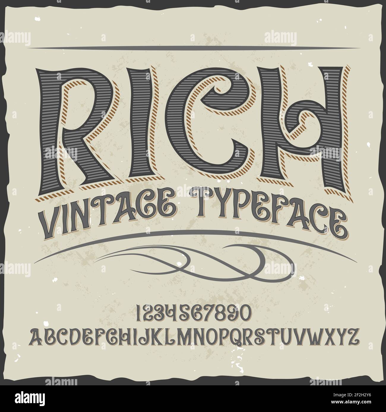 Original label typeface named "Rich". Good handcrafted font for any ...