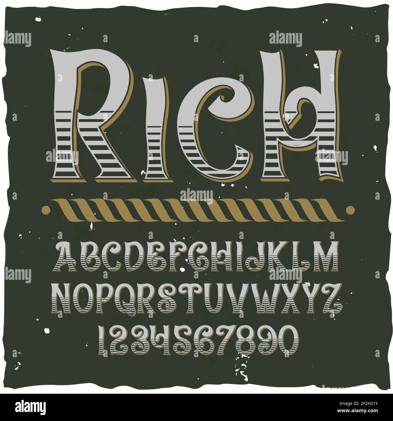 Original label typeface named "Rich". Good handcrafted font for any ...