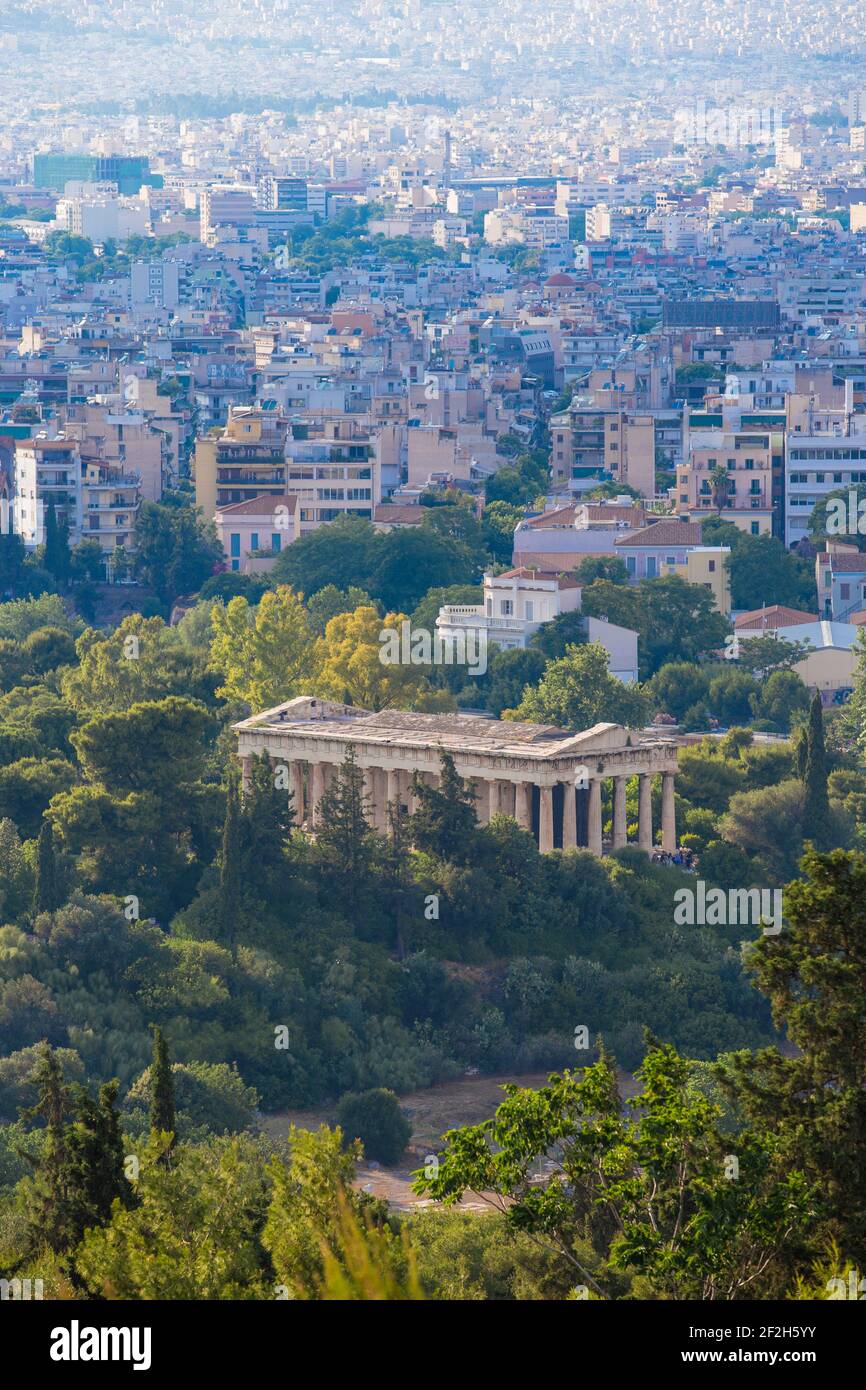 Elevated view athens temple hi-res stock photography and images - Alamy