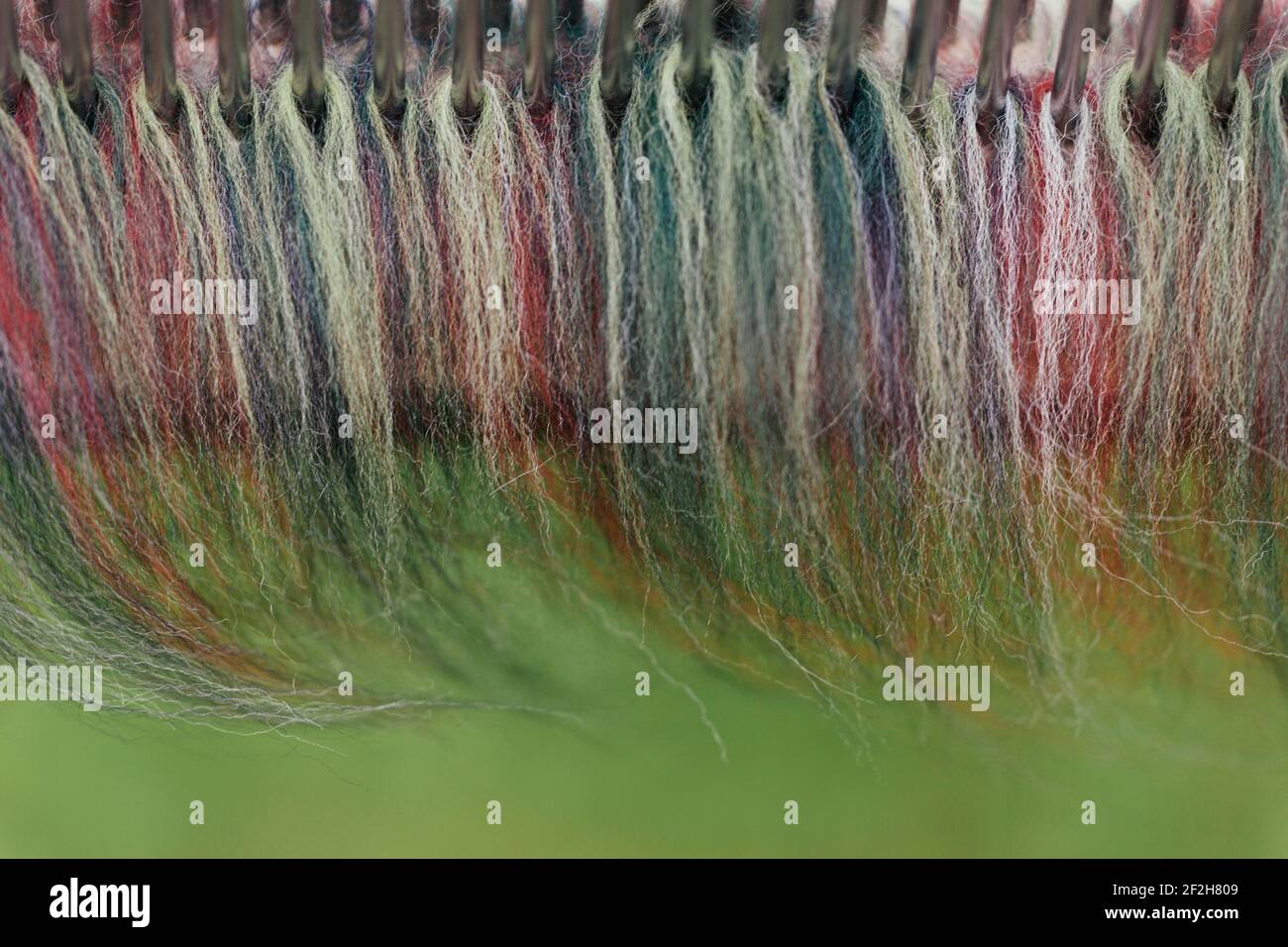 Wool, fibers, comb, card Stock Photo - Alamy