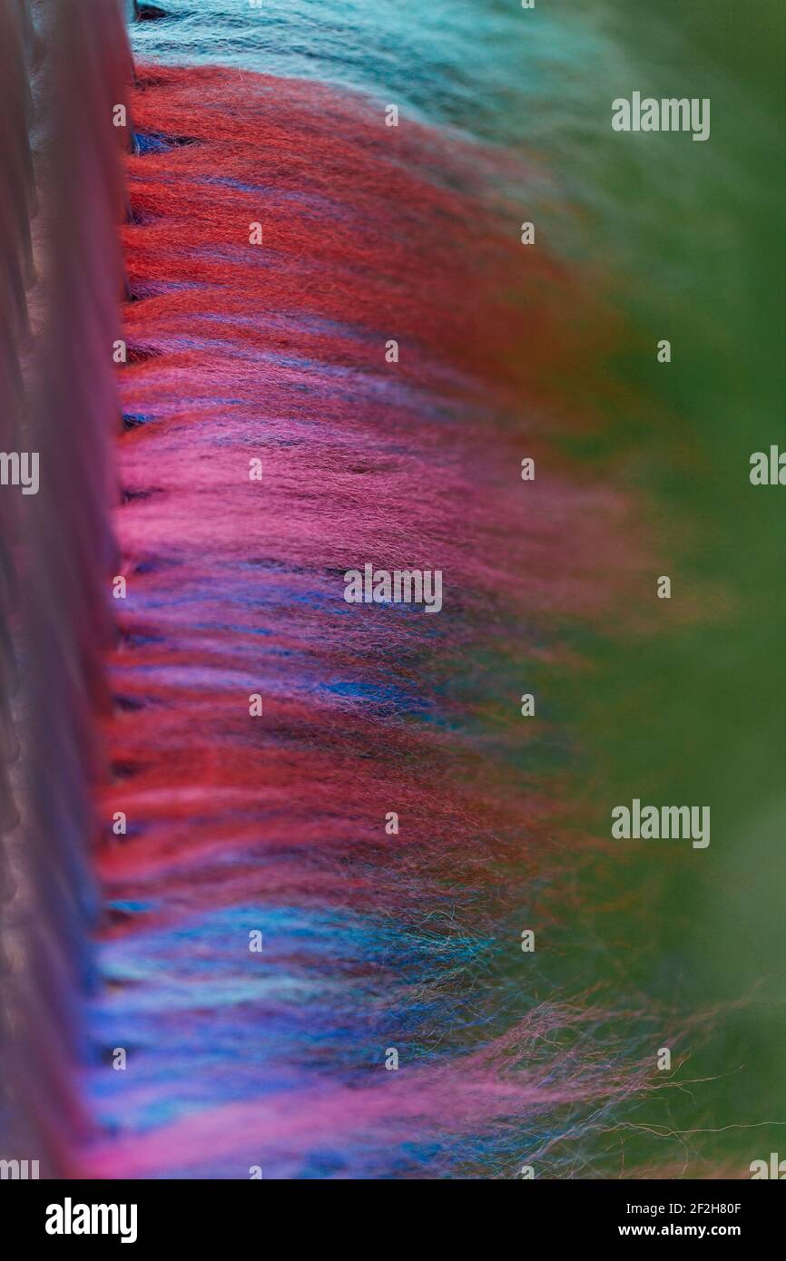 Wool, fibers, comb, card Stock Photo - Alamy