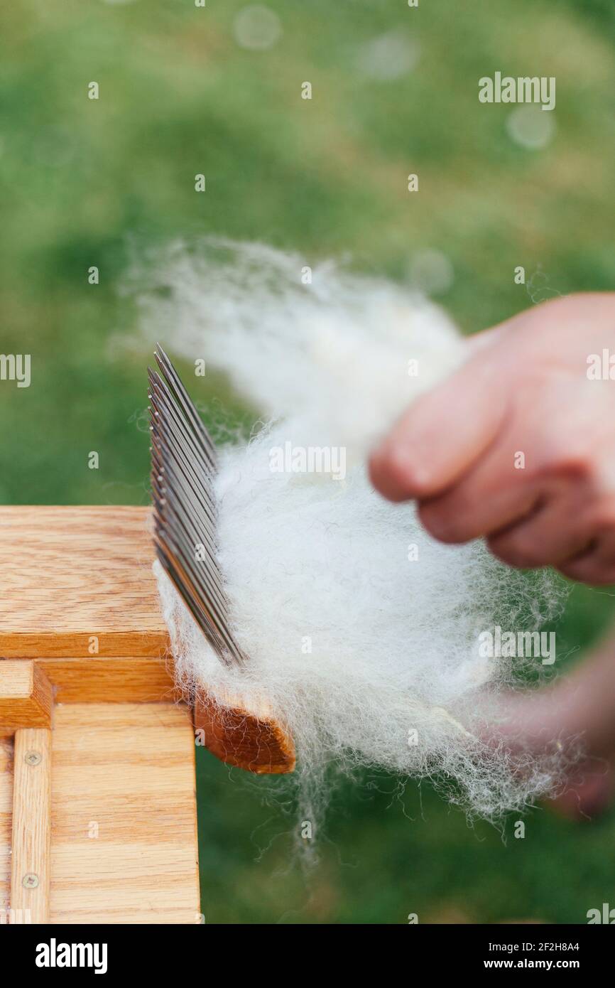 Wool fibers hi-res stock photography and images - Alamy