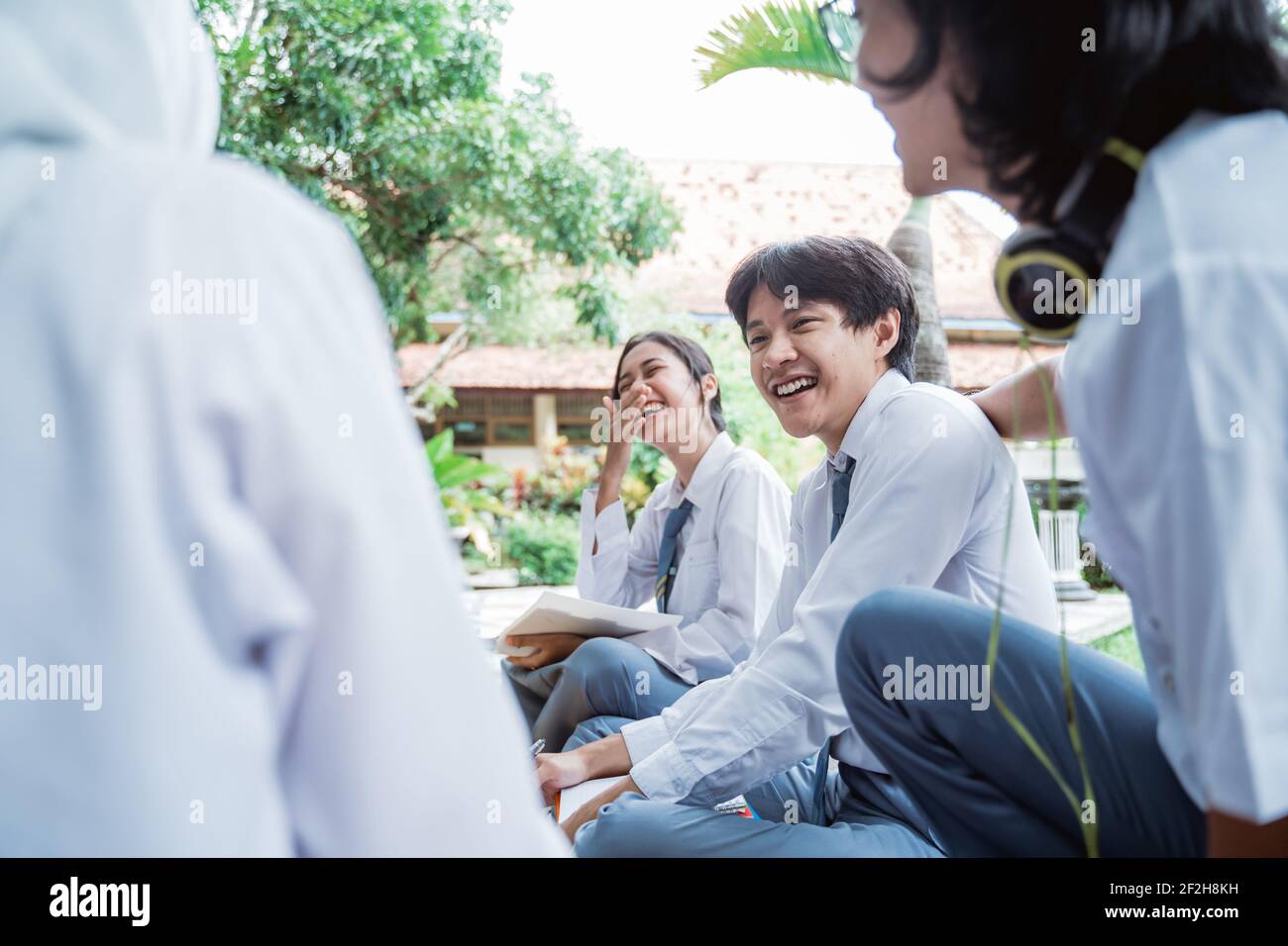 Teen Boy Girl Group Discussion High Resolution Stock Photography and ...