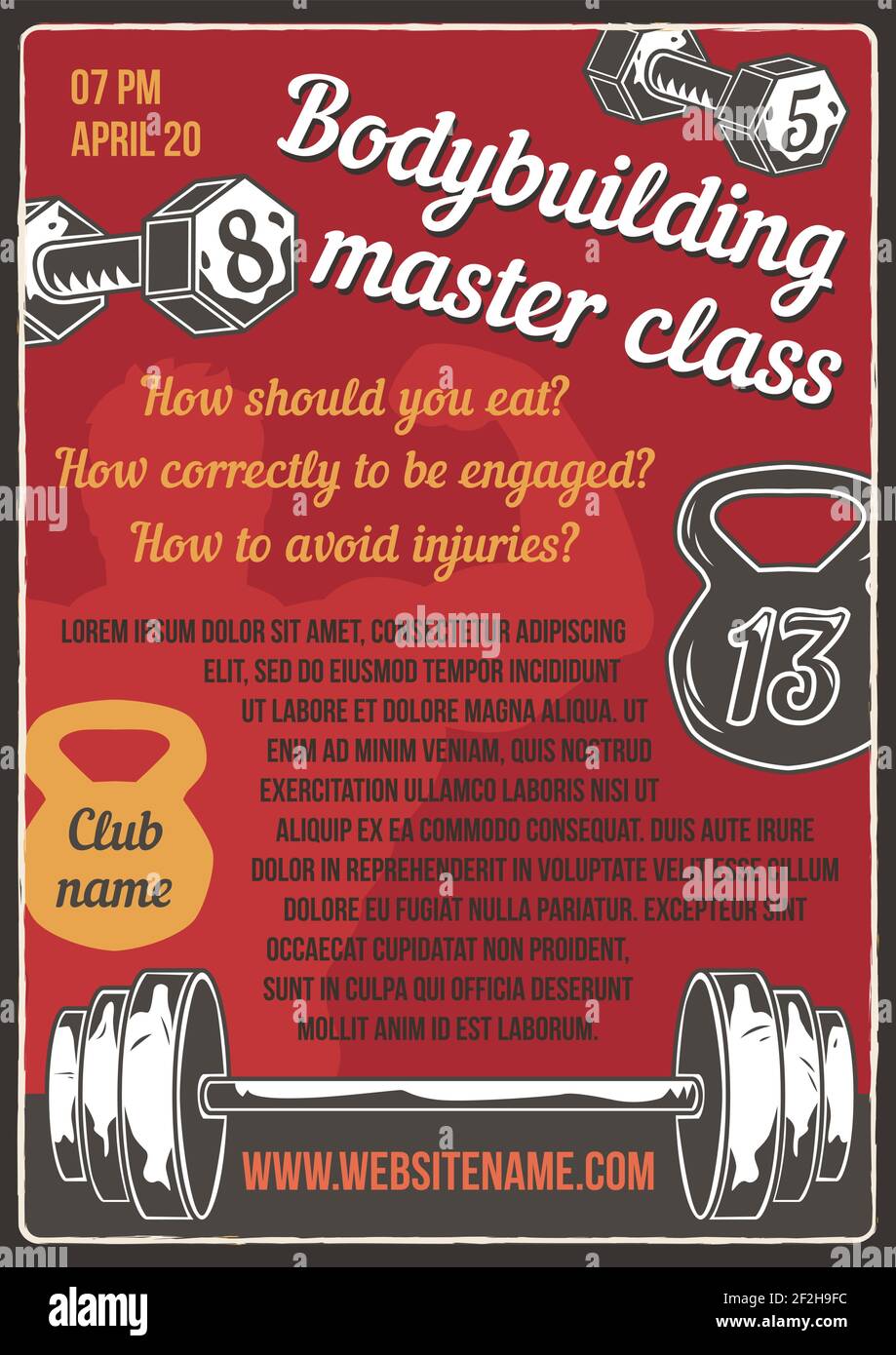 Bodybuilding master class Stock Vector Image & Art - Alamy