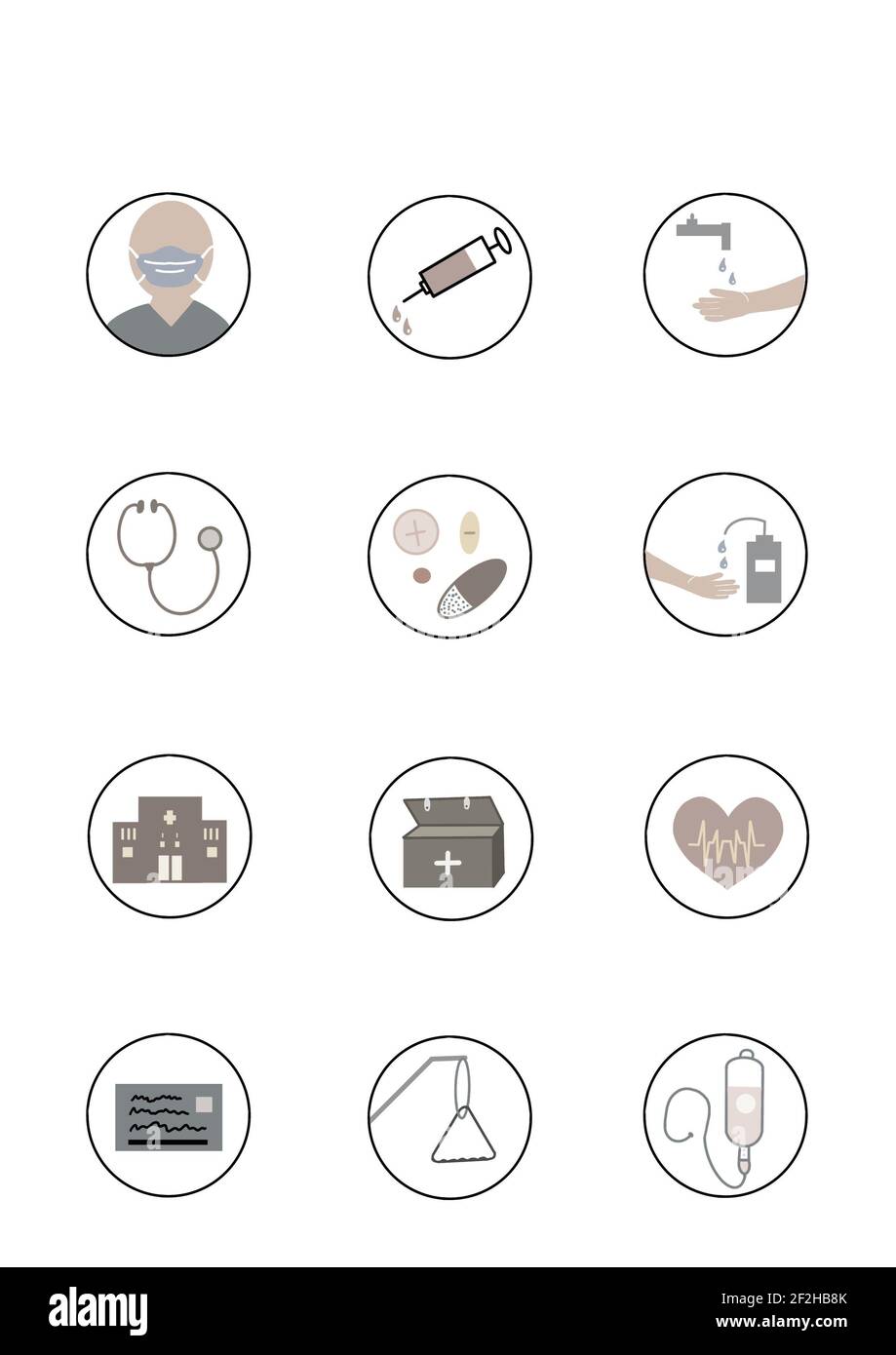 Medical center icons hi-res stock photography and images - Alamy