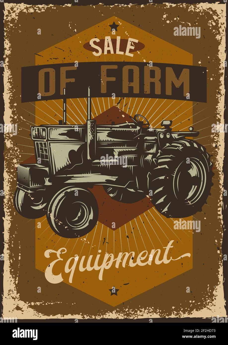 Vintage tractor advertising Stock Vector Images - Alamy