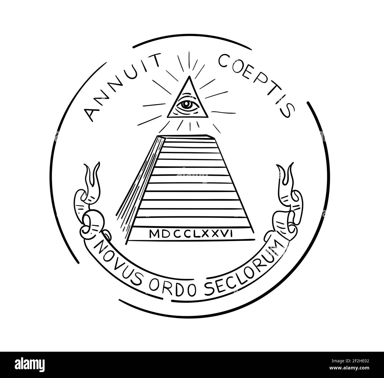 Illuminati hand symbol hi-res stock photography and images - Alamy