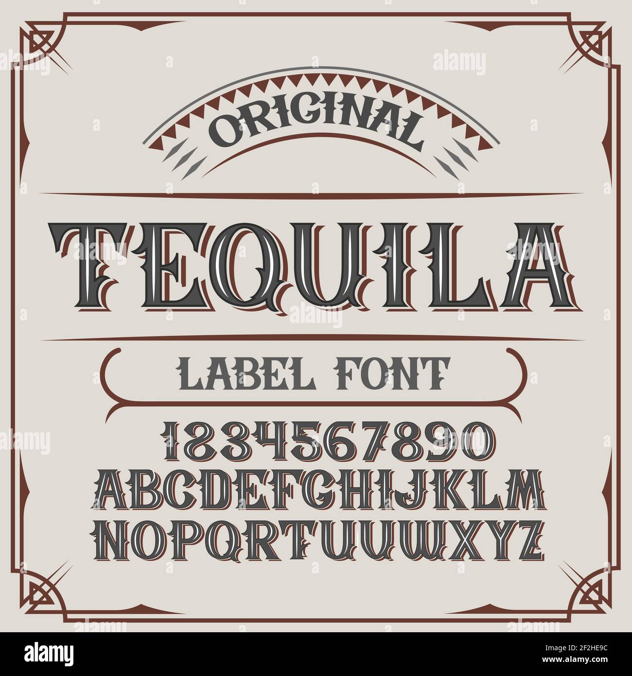tequila label font