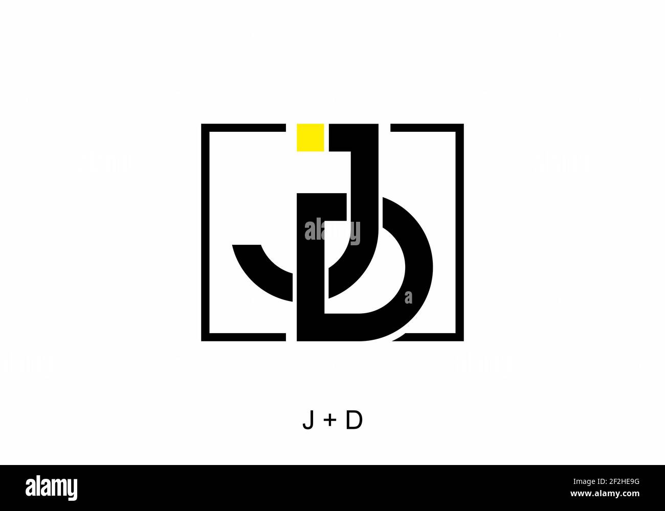 Black yellow of JD initial letter design Stock Vector Image & Art - Alamy