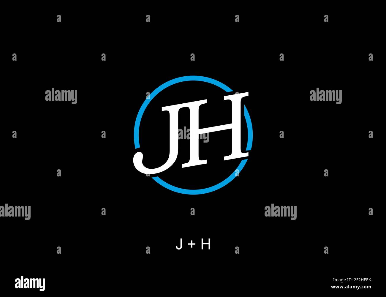 White blue of JH initial letter design Stock Vector Image & Art - Alamy