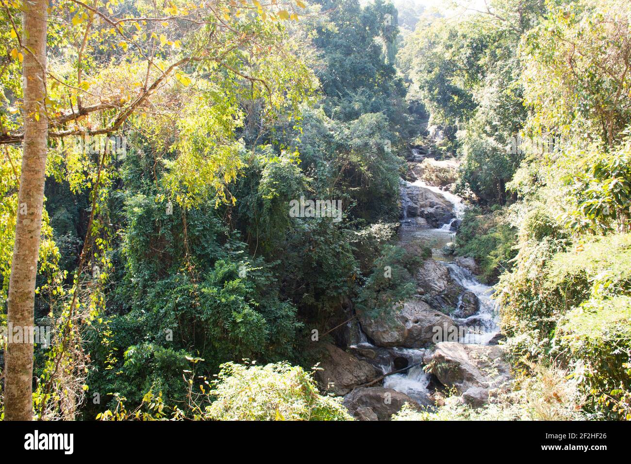 Mae sa waterfalls for thai people and foreign travelers travel visit ...